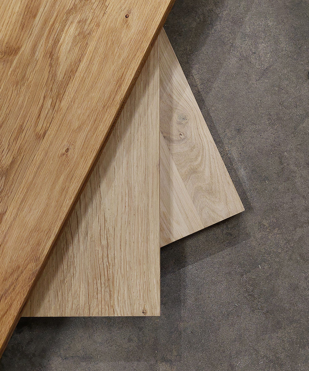 Rustik treskikt limfog i ek - KG List